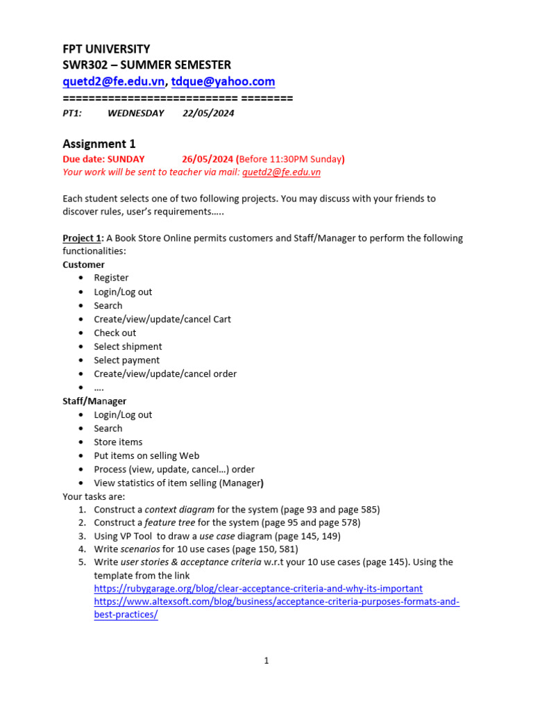 2024 Summer Swr302 Assignment 01 | Download Free PDF | Use Case | Libraries