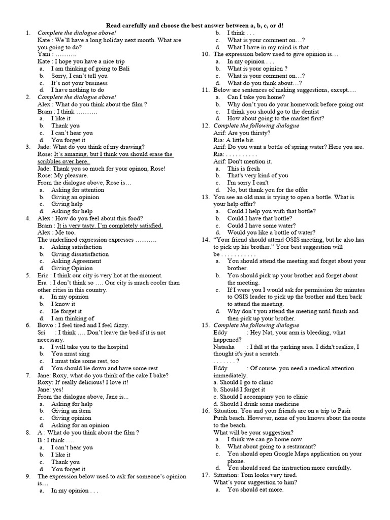 Soal Bahasa Inggris PTS Kelas Xi Ganjil | PDF