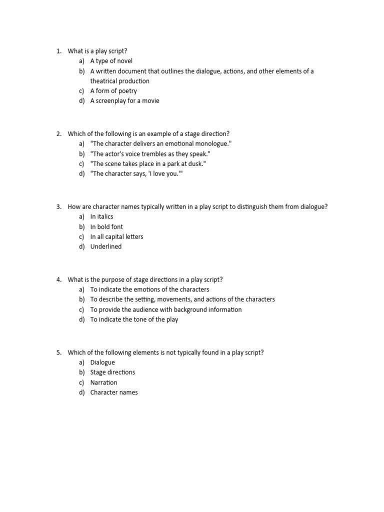 What is a play script | PDF | Screenplay | Play (Theatre)