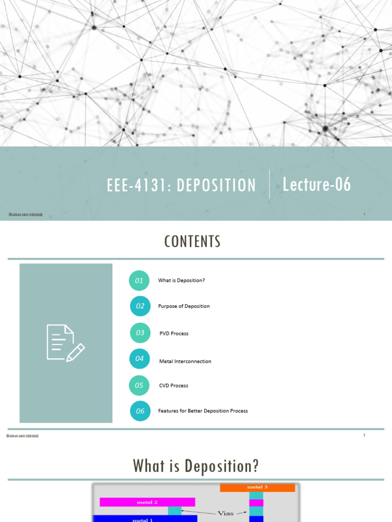 Lec-6 Deposition | PDF | Chemical Vapor Deposition | Thin Film