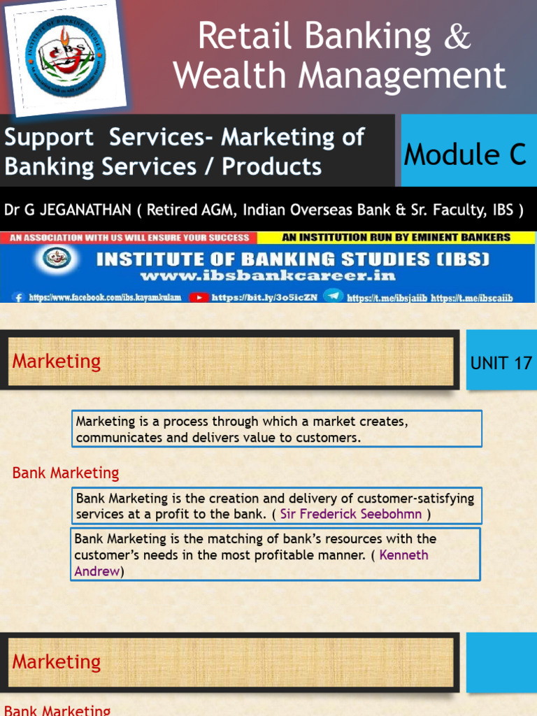 Paper Iv Retail & Wealth Management Mod C Support Services & Marketing ...