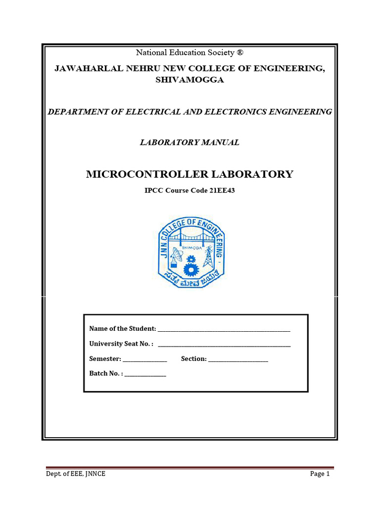 MC Lab Manual Cbcs 2021 | PDF | Engineering | Science