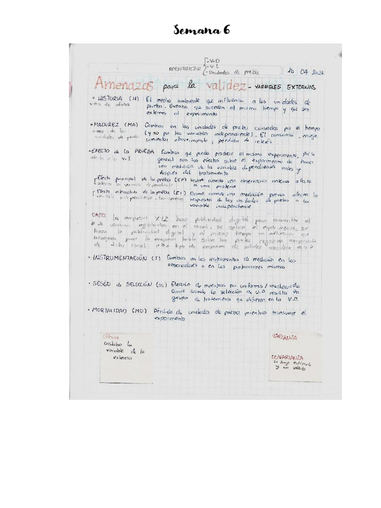 Resumen de La Clase Variables Externas y Control de Variables Externas ...