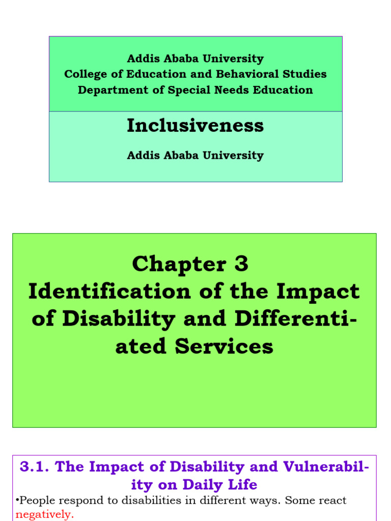 Chapter 3 FINAL Identification of The Impact of Disability ...