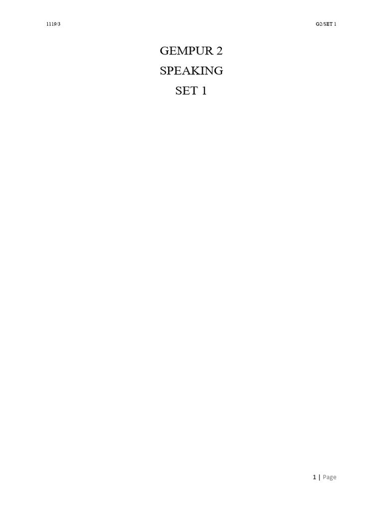 Speaking Module SPM | PDF