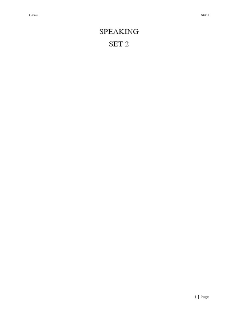 SPM Speaking Module | PDF