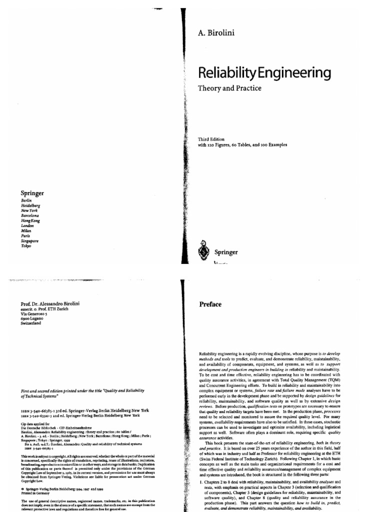 Birolini Reliability Engineering | PDF Birolini Reliability Engineering | PDF