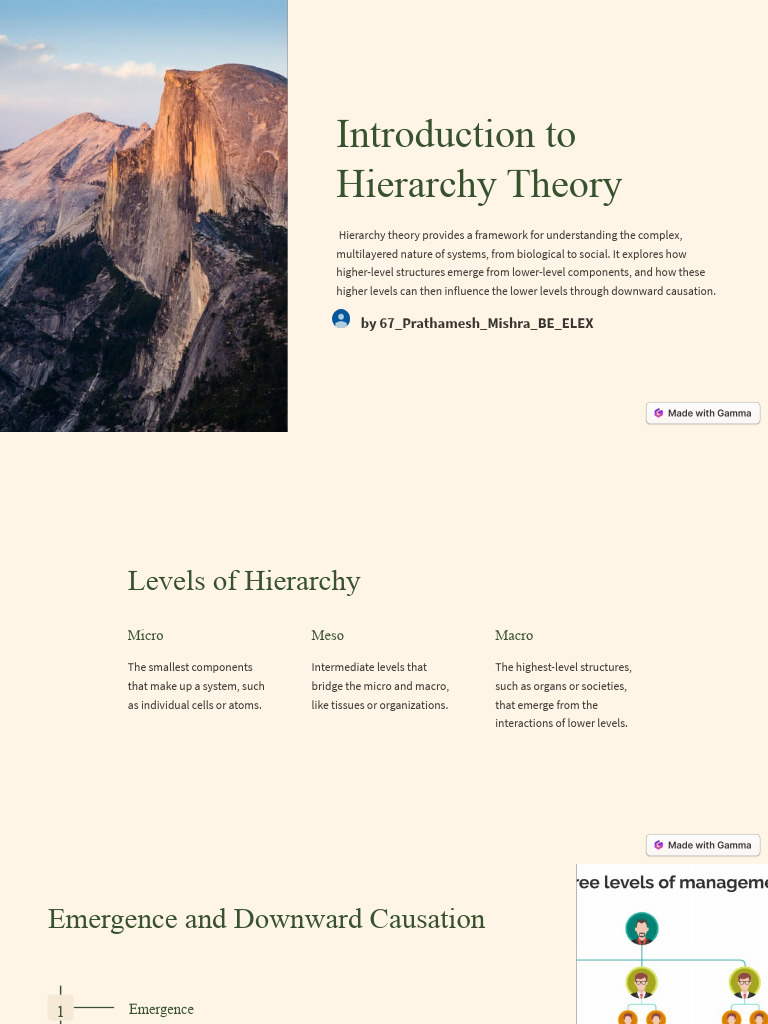 Understanding Hierarchy Theory | PDF | System | Systems Theory