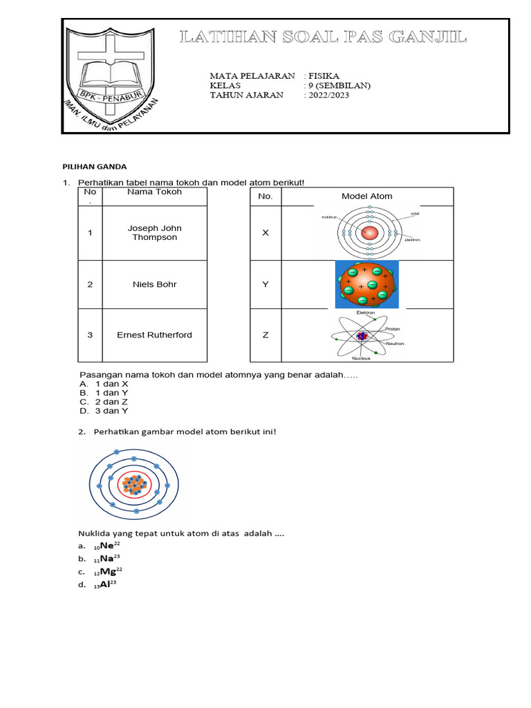 Latihan Soal - Pas Ganjil - Kelas 9 - 2022-2023 | PDF