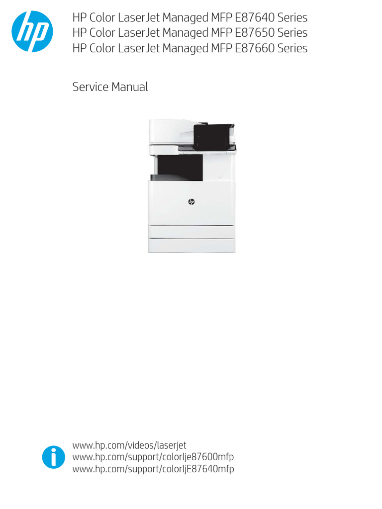 HP Color Laserjet Managed MFP E87640 Series HP Color Laserjet Managed ...