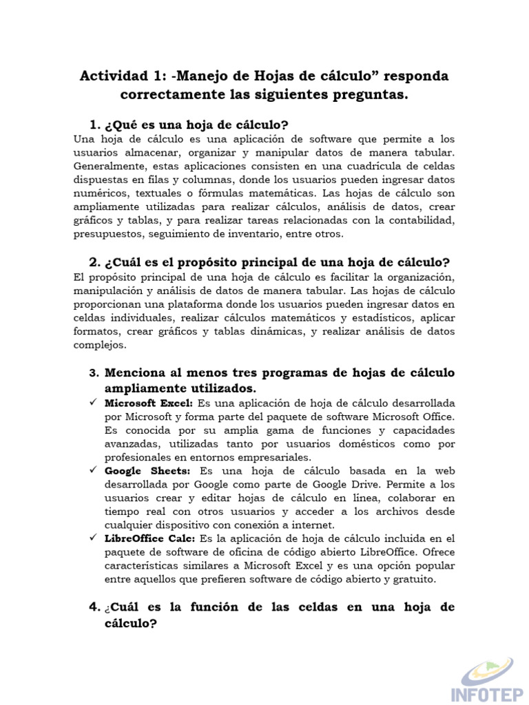 Actividad 1- Modulo 5 | Descargar gratis PDF | Hoja de cálculo | Microsoft Office