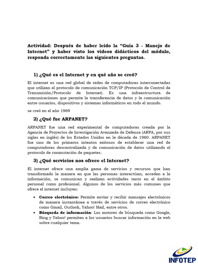 Guía Completa del Manejo de Internet | PDF | Internet | Red de computadoras