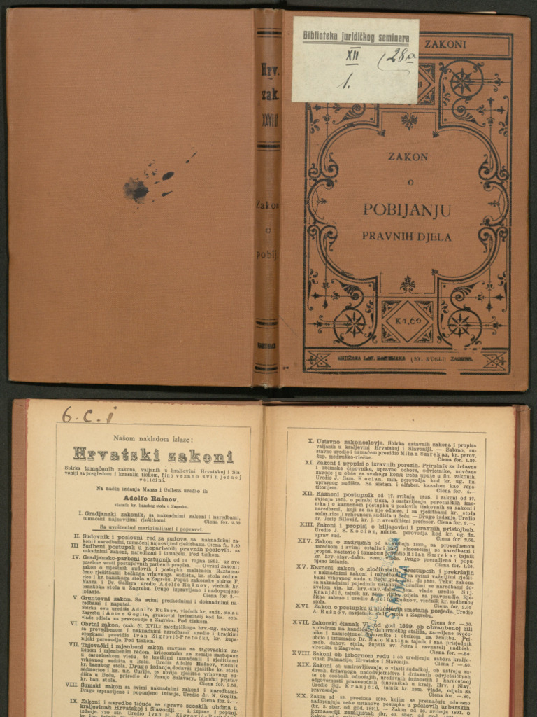 Zakon o Pobijanju Pravnih Djela Glede Imovine Insolventna Dužnika Od 24 Ožujka 1897 | PDF