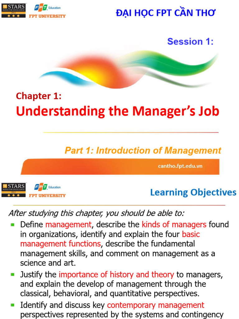 Chapter 1 Understanding The Managers Job | PDF | System | Organizational Behavior
