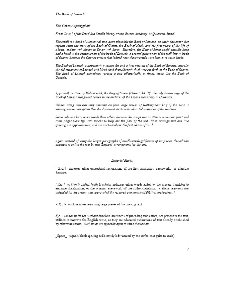 The Book of Lamech II | PDF | Watcher (Angel) The Book of Lamech II | PDF | Watcher (Angel)