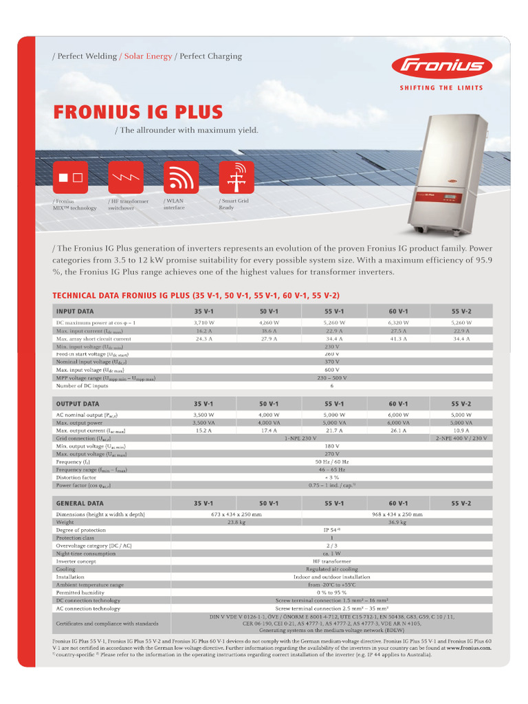Fronius Ig Plus | PDF