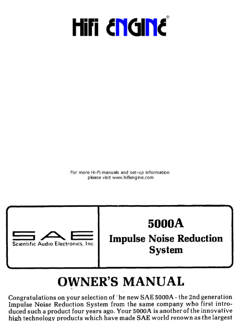 Sae 5000a Om | PDF