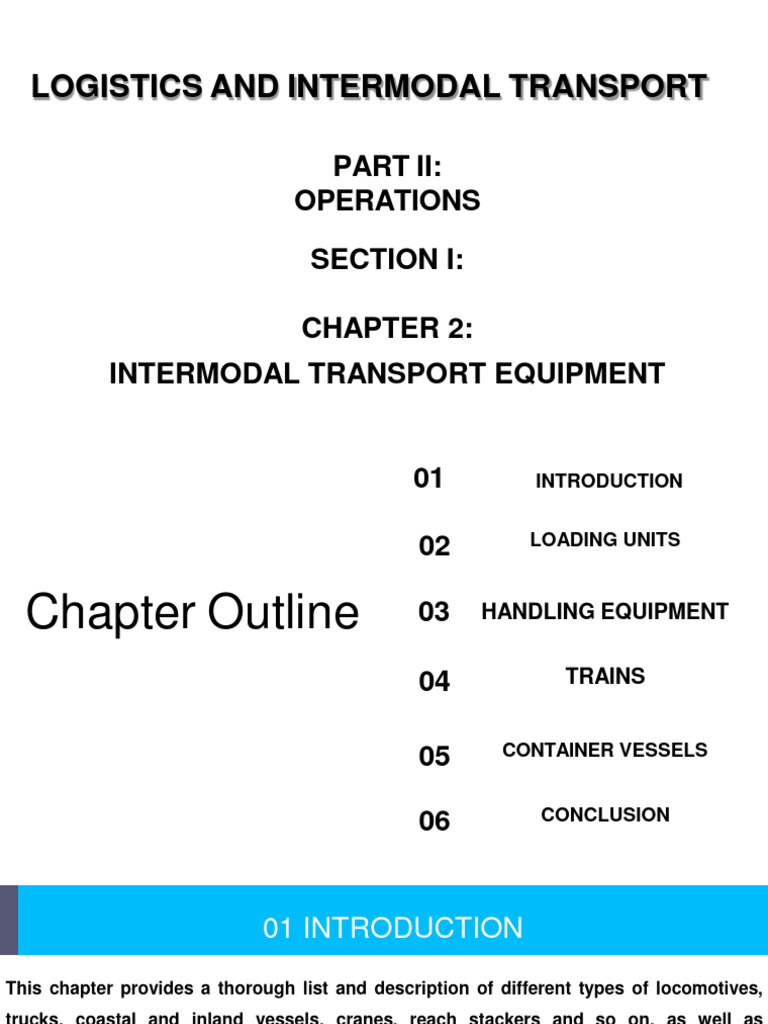 Chapter 2 - Section I Ii Iii | PDF | Train | Intermodal Freight Transport