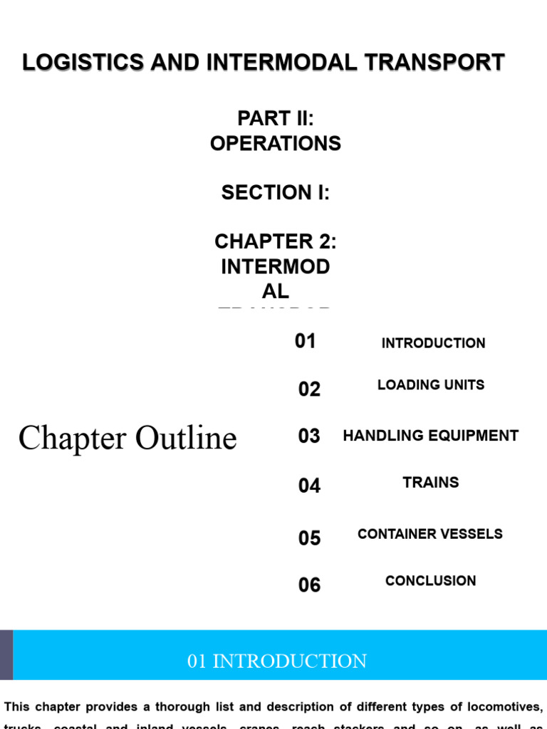 CHAPTER 2 - SECTION I II III | PDF | Intermodal Freight Transport | Containerization