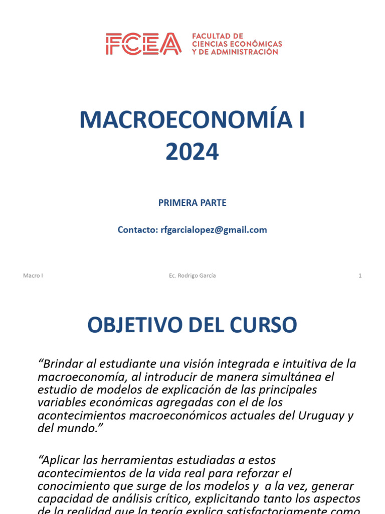 Macro1 2024 Parte 1 v1.1 | PDF | Macroeconómica | Producto Interno Bruto
