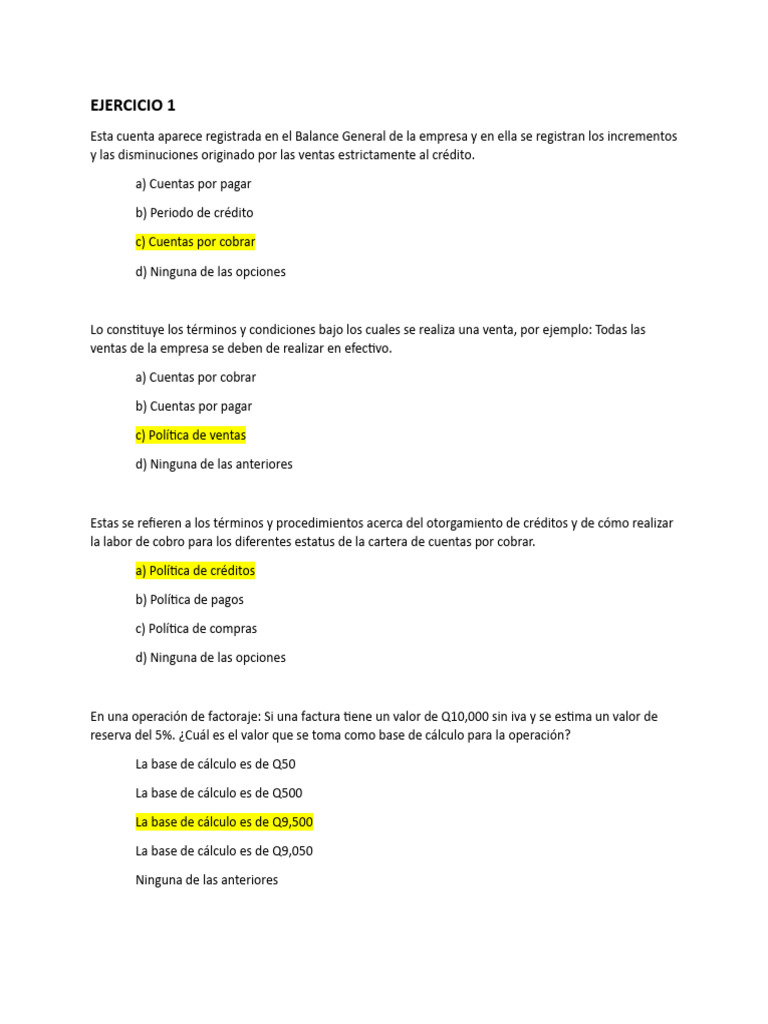 FA4 - Ejercicios en Linea | PDF | Compartir (Finanzas) | Factoring (Finanzas)
