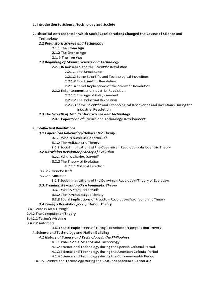 STS Course Outline - Final | PDF | Climate Change | Climate Change Mitigation