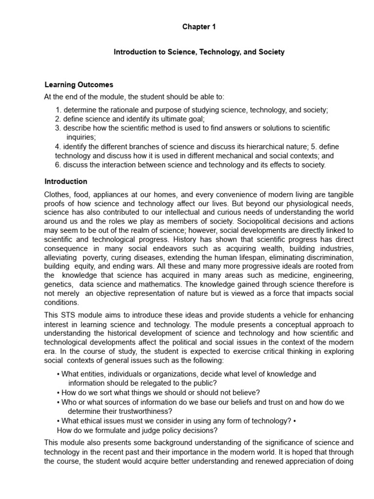 STS Chap1 | PDF | Experiment | Science