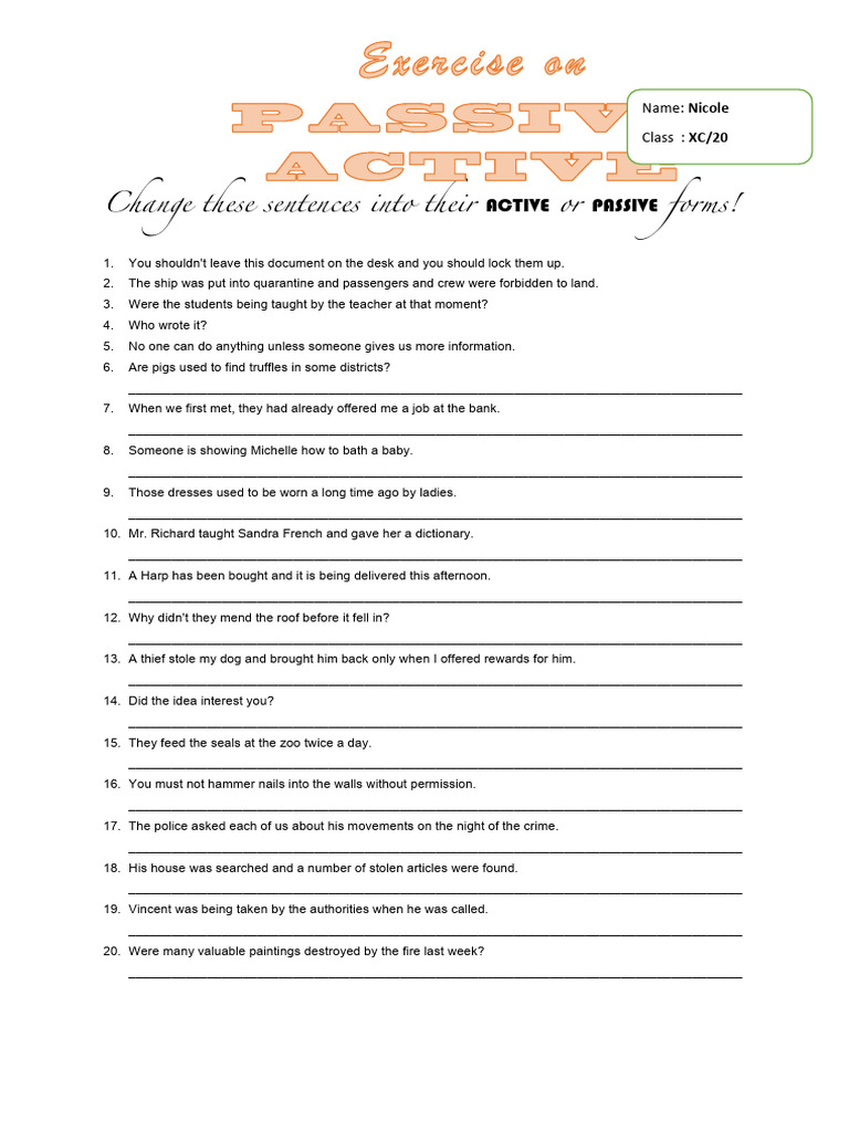 Mix Active Passive 1 | PDF
