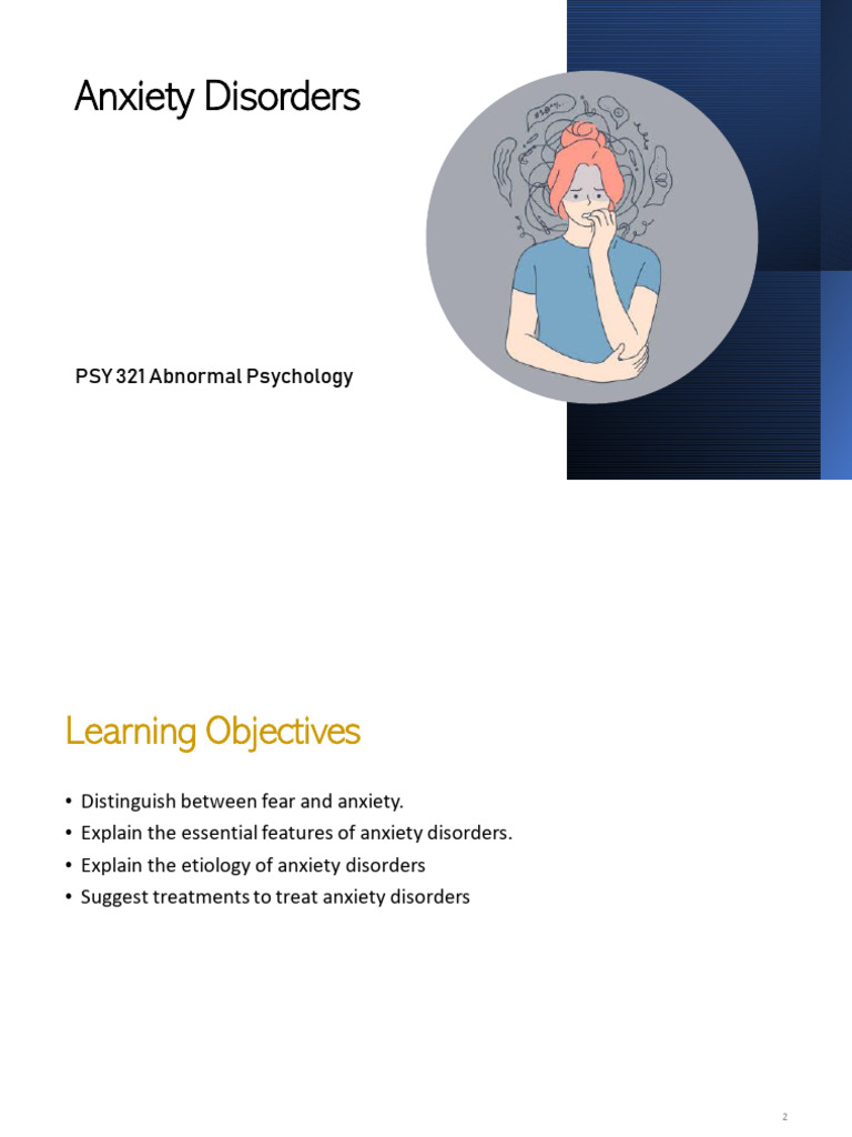 Understanding Anxiety Disorders and Treatments | PDF | Anxiety Disorder ...