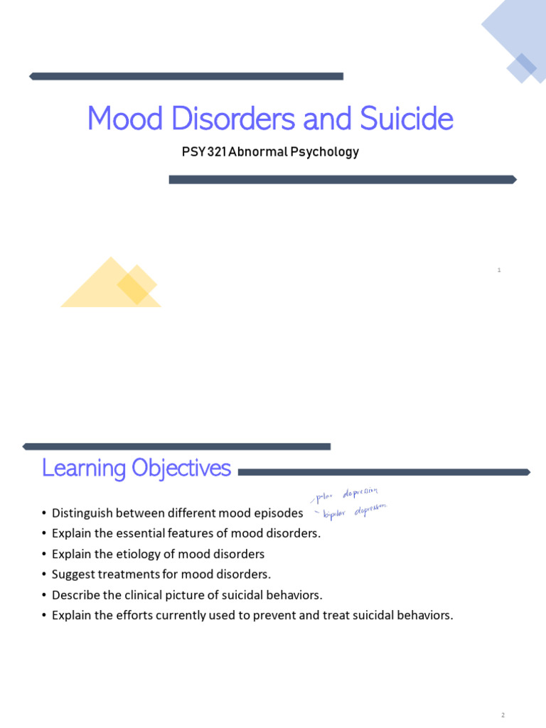 Lecture 5-Mood disordersPDF - 240228 - 203457 | PDF | Major Depressive ...