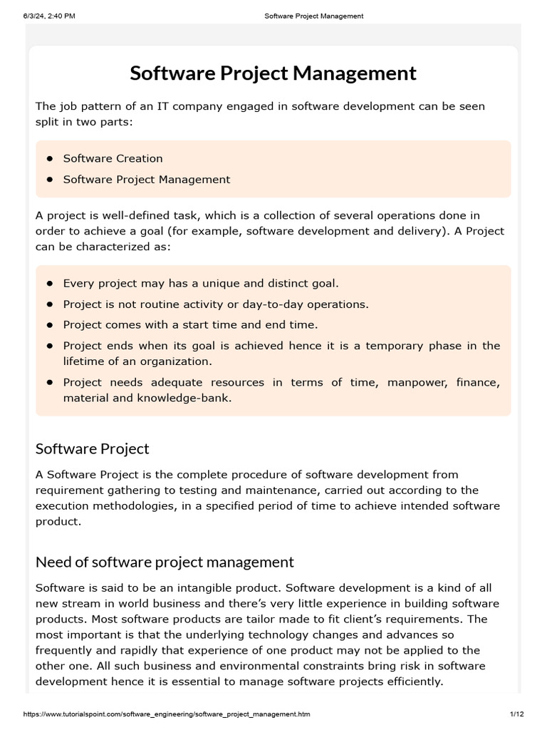 1.1.3. Software Project Management | PDF | Project Management | Business