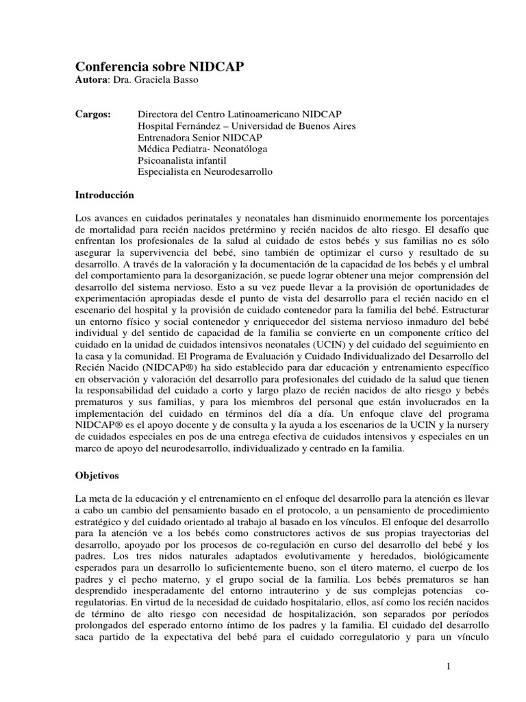 El Nidcap | PDF | Comportamiento | Estrés (biología)