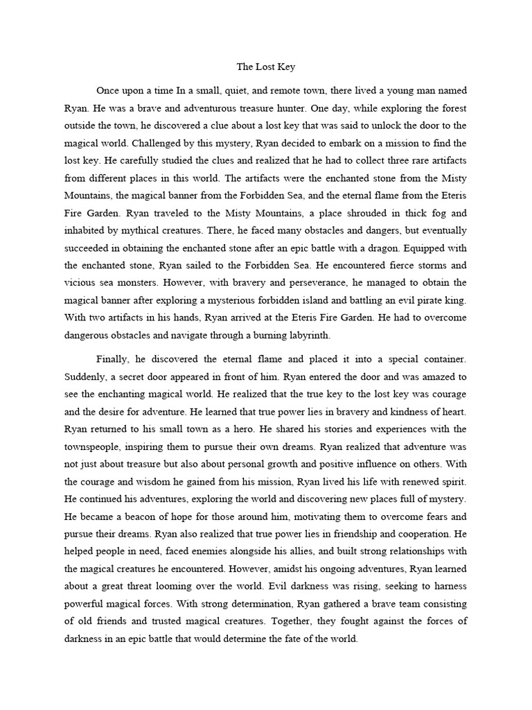 The Lost Key | PDF | Courage