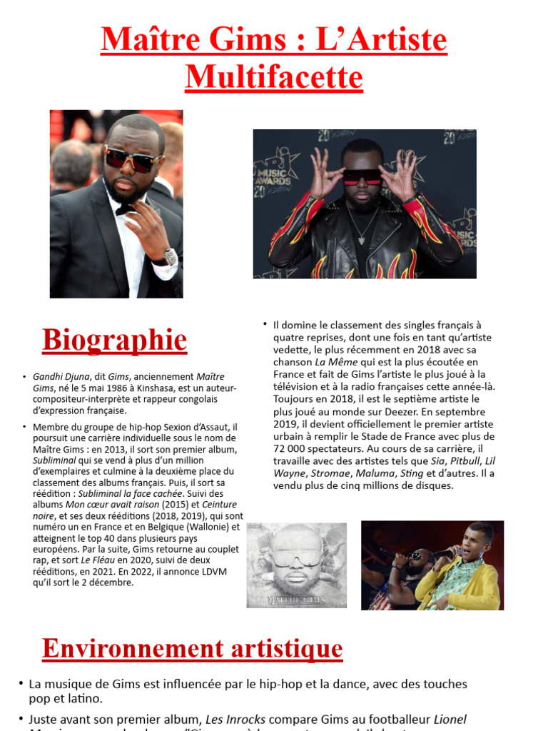 Maître Gims | PDF | Art | Mode de vie