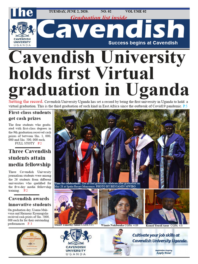 Cavendish University Virtual Graduation 2020 | PDF