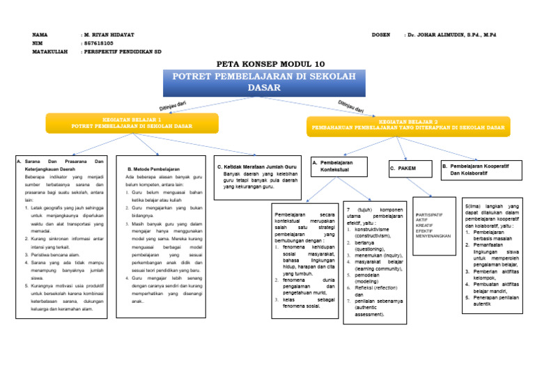 Peta Konsep Modul 10 (Perspektif Pendidikan SD) M. Riyan Hidayat ...