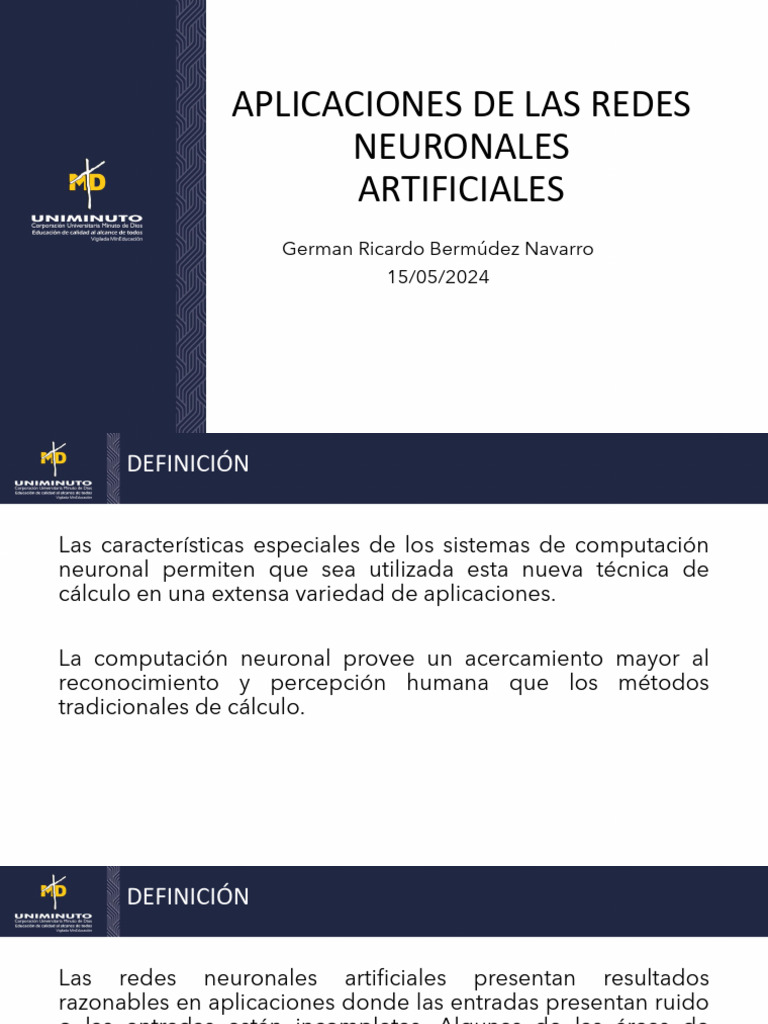 Aplicaciones de Las Redes Neuronales Artificiales | PDF | Red neuronal ...