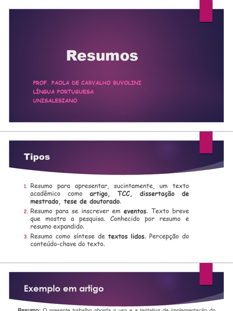14 - Resumos | PDF | Abstract (resumo)
