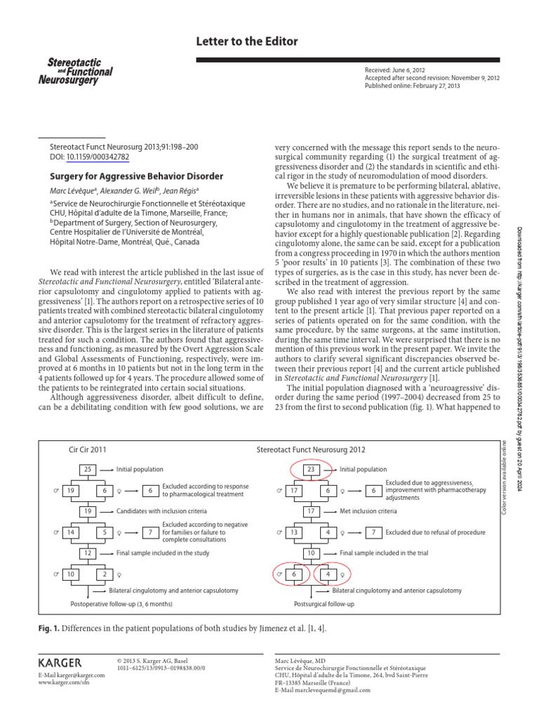 Concerns on Aggressive Behavior Surgery | PDF | Mental Disorder | Surgery