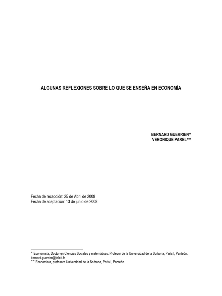 Algunas Reflexiones Sobre Lo Que Se Enseña en Economía | PDF | Oferta y ... Algunas Reflexiones Sobre Lo Que Se Enseña en Economía | PDF | Oferta y ...
