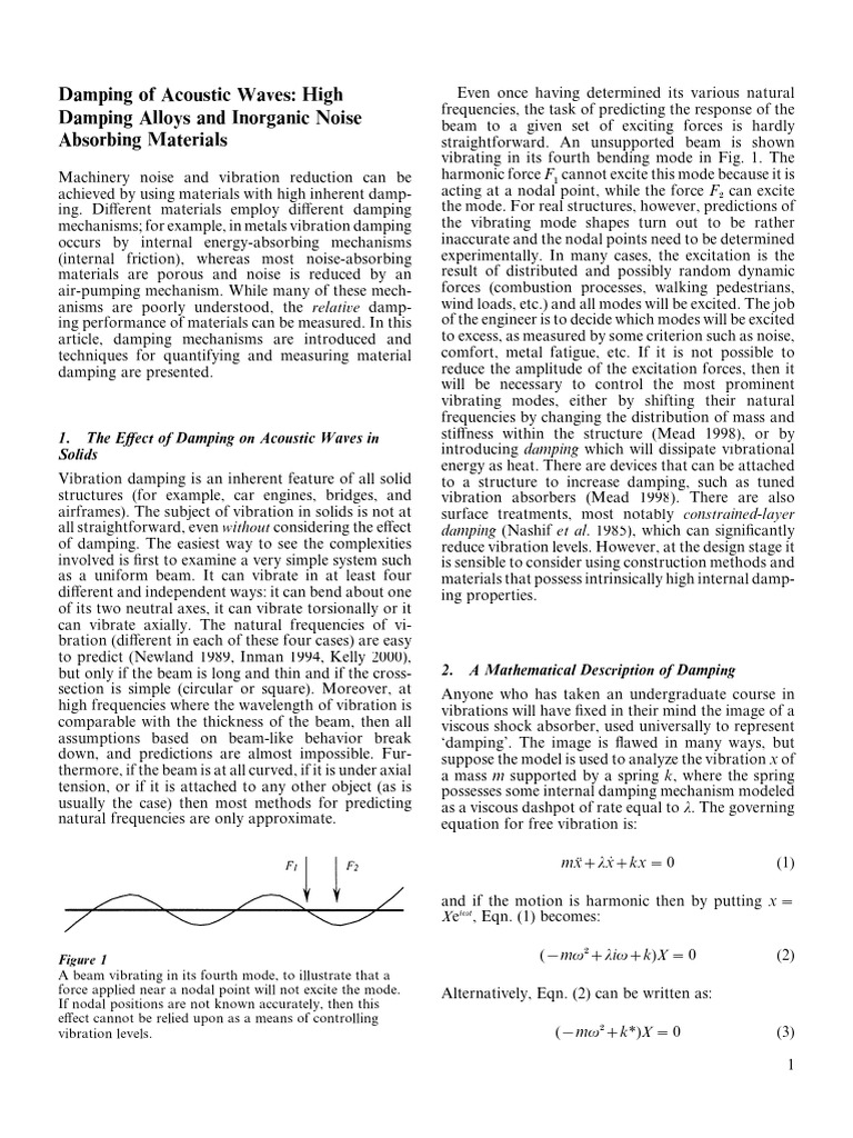 First Page PDF | PDF | Damping | Applied And Interdisciplinary Physics