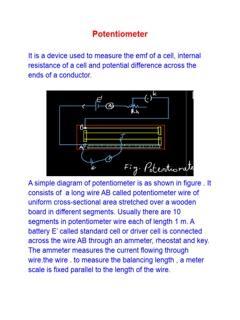 Potentiometer | PDF | Science & Mathematics