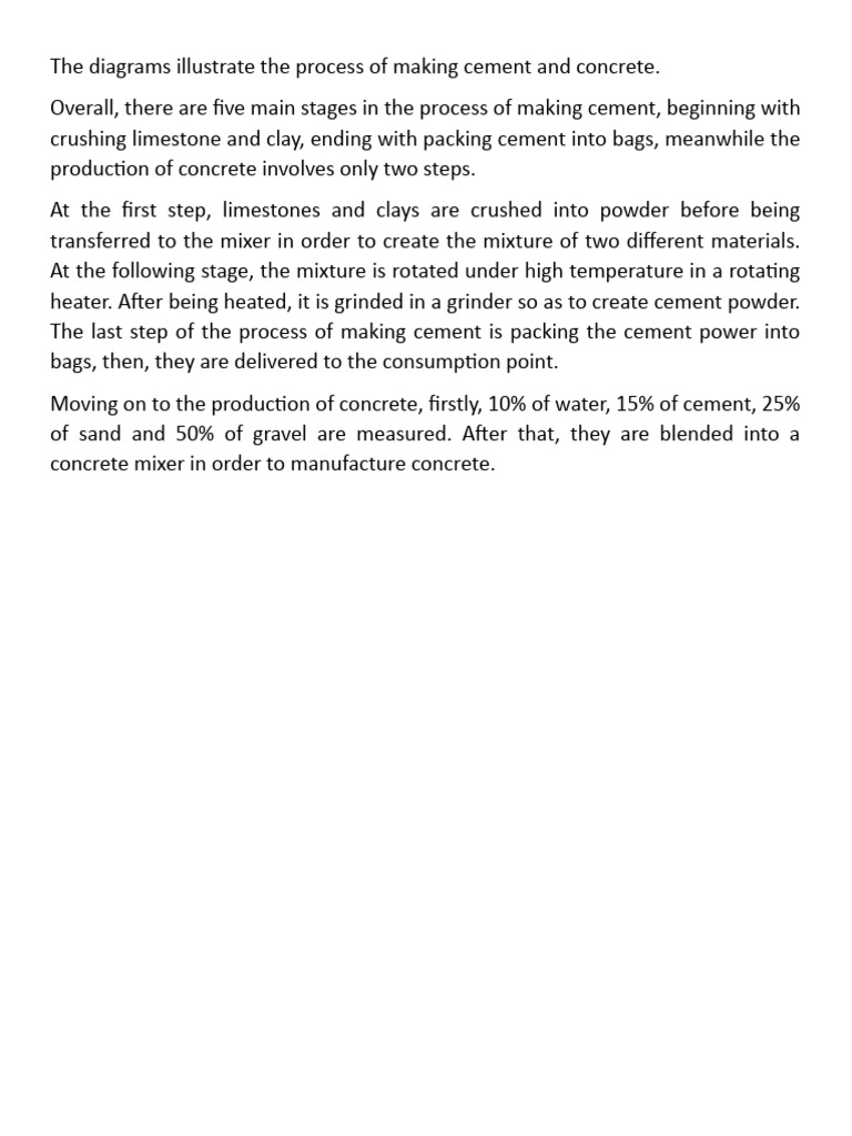 Manufacturing Process | PDF | Concrete | Cement