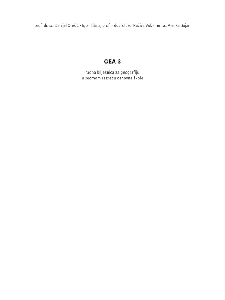 Gea 3 Radna Bilježnica - Rješenja | PDF