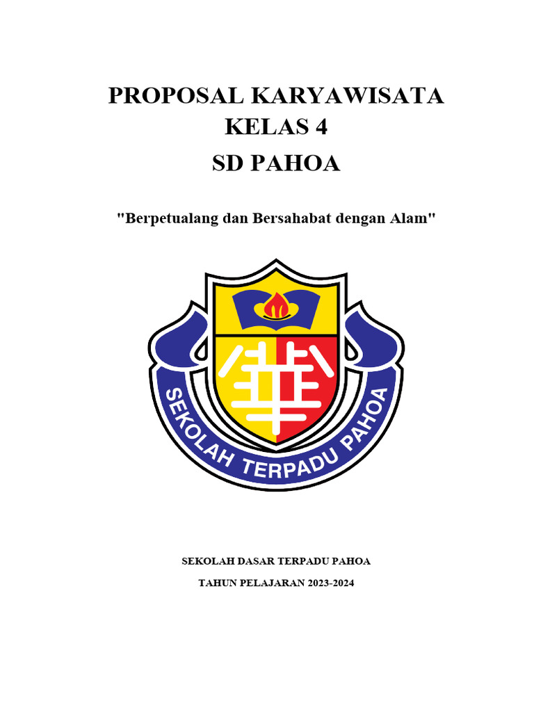 Proposal Karyawisata Kelas 4 SD Pahoa | PDF