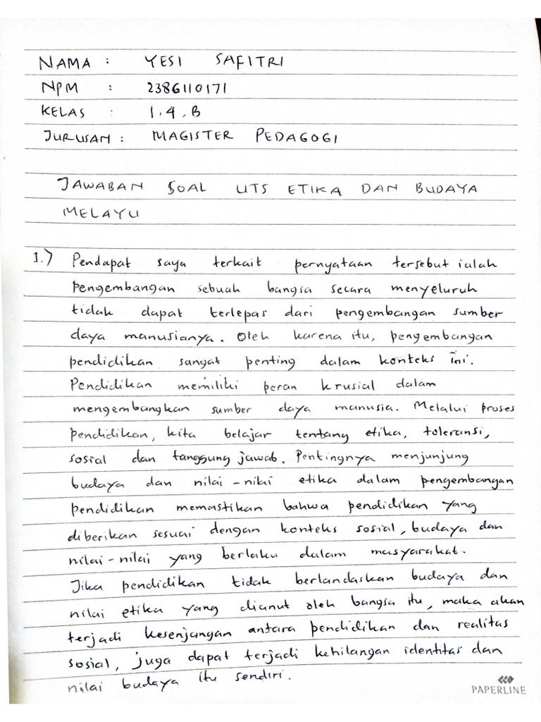 Uts MK Etika Budaya Melayu | PDF