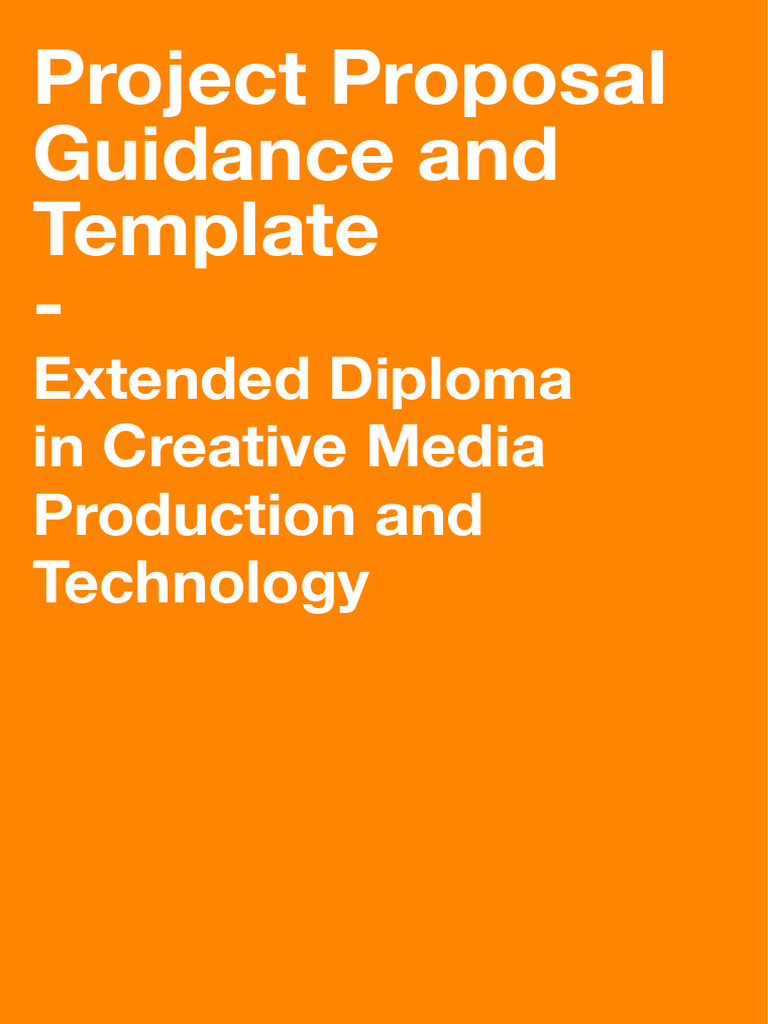Creative Media Project Proposal Guide | PDF | Focus Group | Disciplines