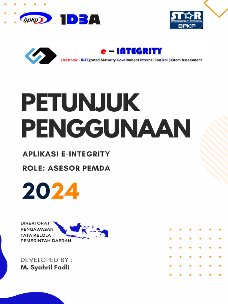 Panduan Penggunaan Aplikasi e-INTEGRASI - Asesor Pemda | PDF