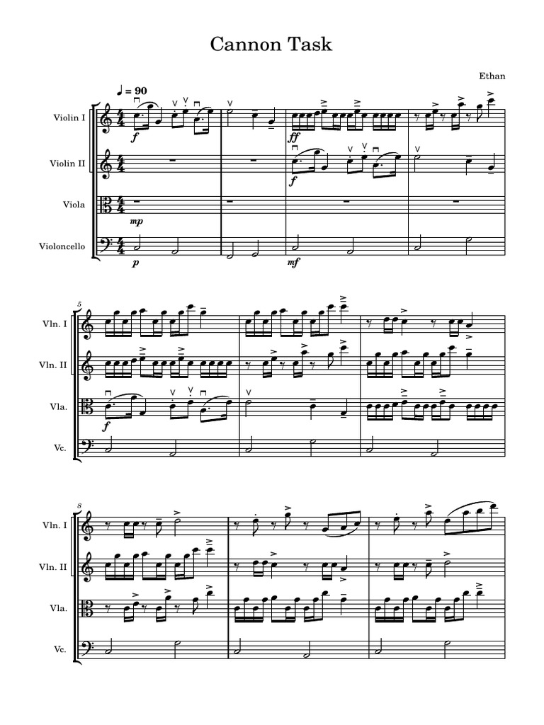 Cannon Task | PDF | Continuous Pitch Instruments | Necked Lutes