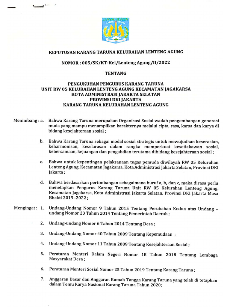 File - SK - Pengurus 493 SK Ukkt05 | PDF